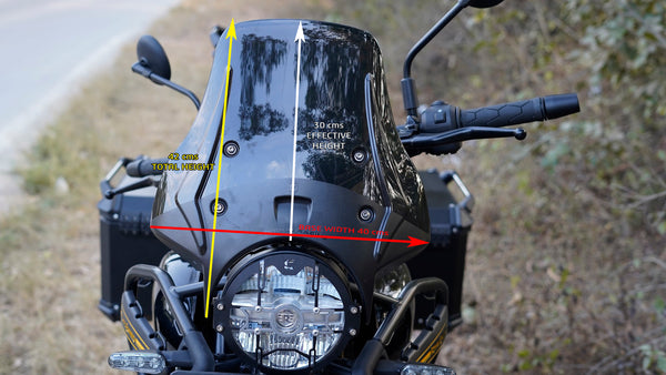 "WANDERER" Premium Touring Windshield for Himalayan 450 - Clear ...