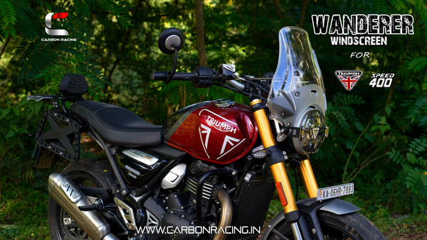 "WANDERER" Premium Touring Windshield for Triumph Speed 400 - Clear ...